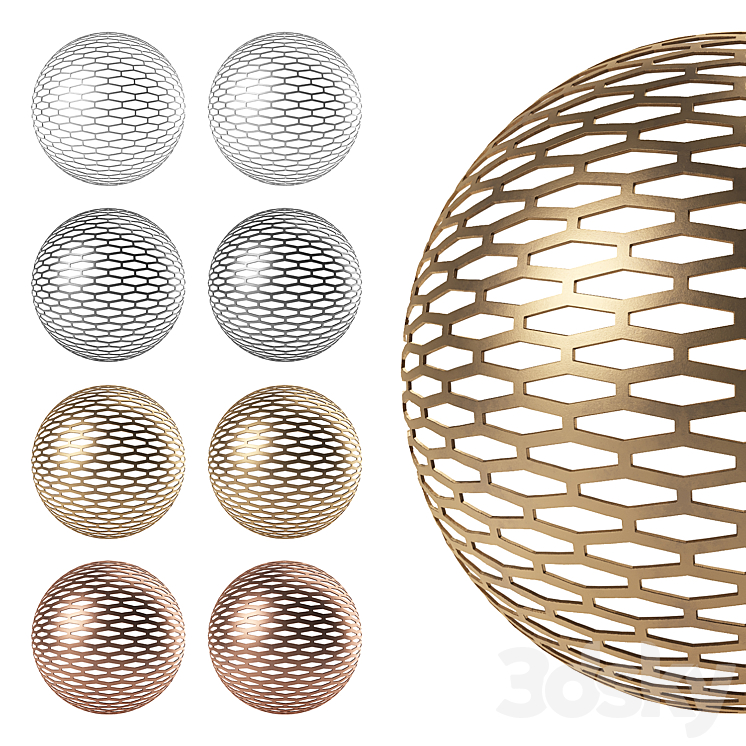 Metal Perforated Set 038 - Metal - 3D model