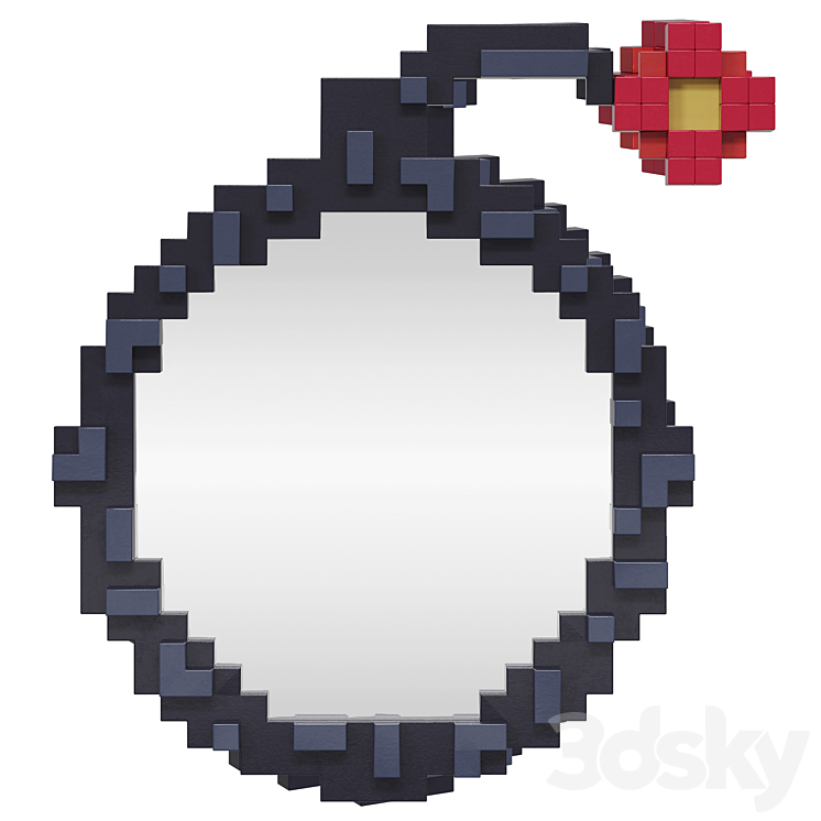 Pixel Mirror Bomb by Seletti - Mirror - 3D model