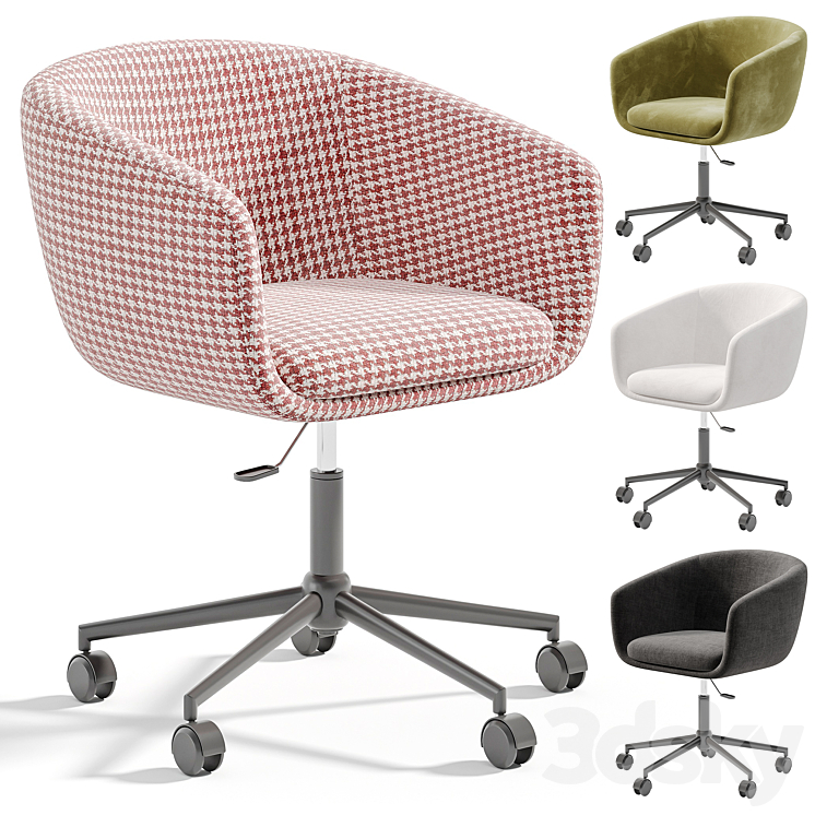 Office chair swivel on wheels Tha - Office furniture - 3D model