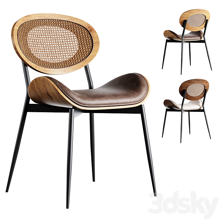 Flora wood chair - Chair - 3D model