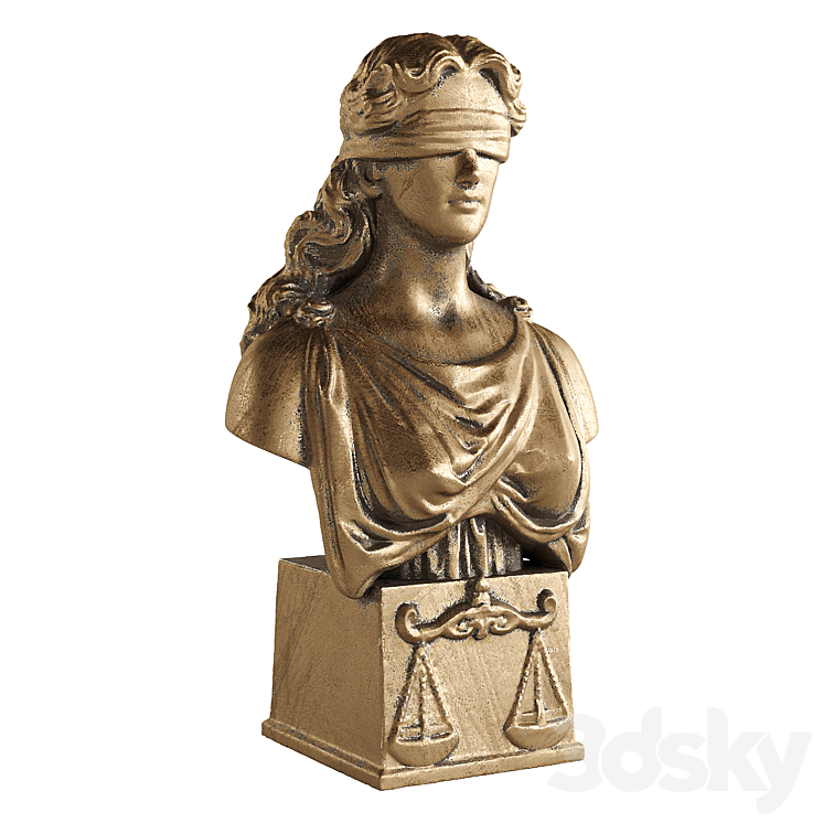 justic girl statue - Sculpture - 3D model