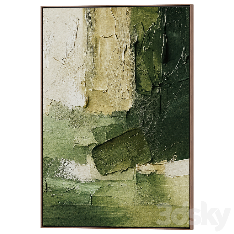 3D Art Relief Painting 041 - Frame - 3D model