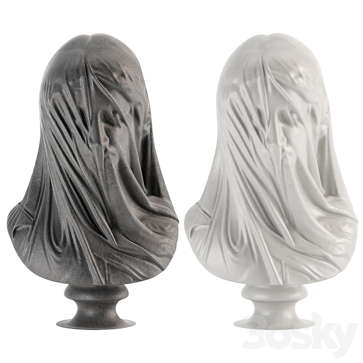Woman Sculpture - The Veiled Virgin by Giovanni Strazza - Sculpture ...