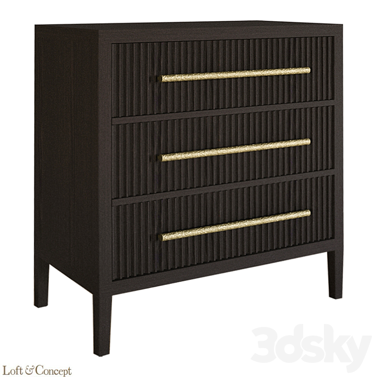 Loft-Concept Primo Chest of Drawers with 3 Drawers - Sideboard & Chest ...