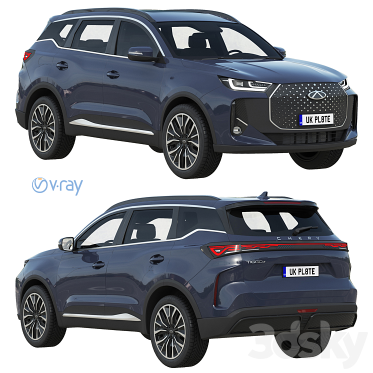 Chery Tiggo 7 hybrid 2025 - Ground Transport - 3D model
