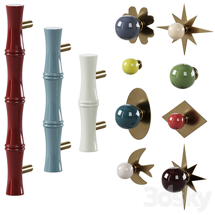 Glossy furniture handles by Matilda Goad - Other - 3D model