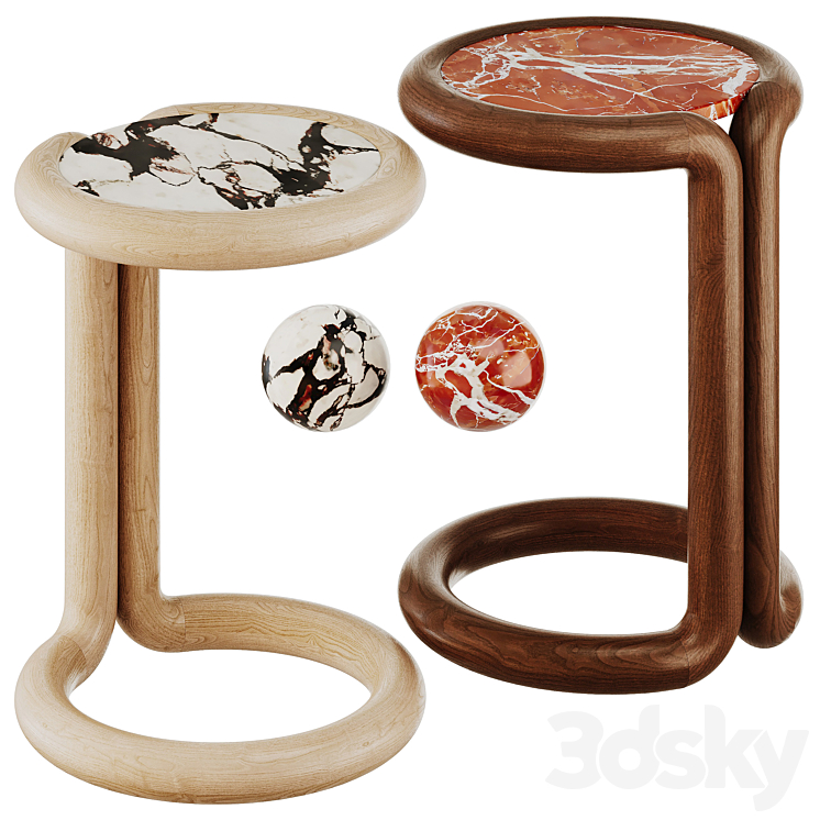 Dubel Stahl + Band side table - Table - 3D model