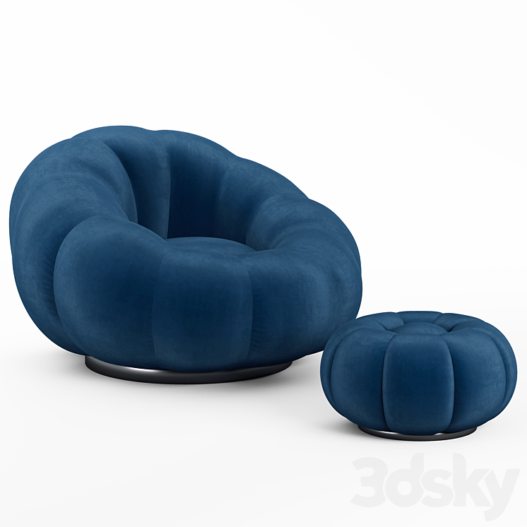 Pumpkin Chair - Arm chair - 3D model