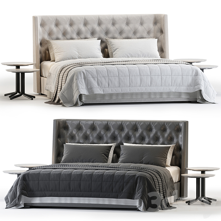 Meridiani Turman Bed - Bed - 3D model