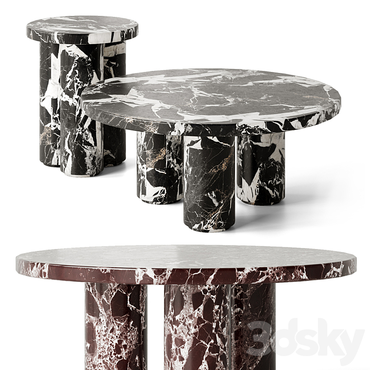 Soho Home Tisbury Marble Coffee Tables - Table - 3D model
