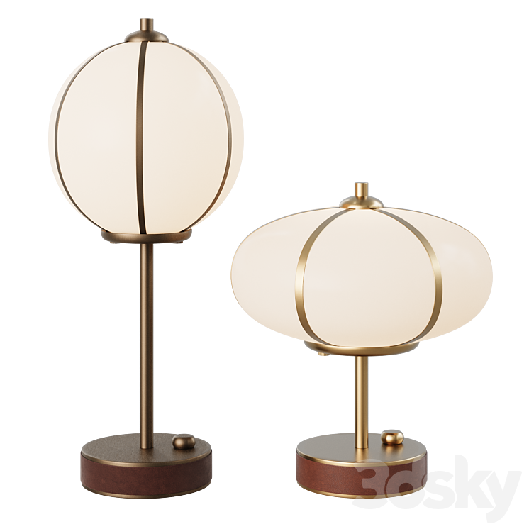 Rib Table Lamp by Konekt Studio - Table lamp - 3D model