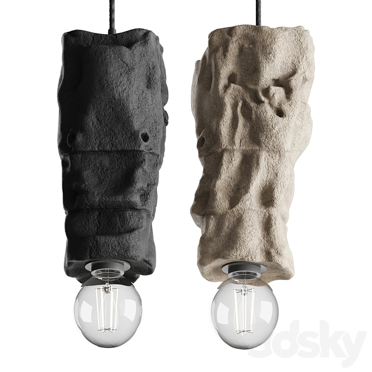 Terracotta Rock Pendant Light - Pendant light - 3D model