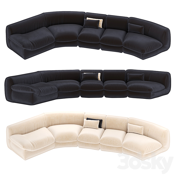 Mohdern Hugo Modular Sofa - Sofa - 3D model