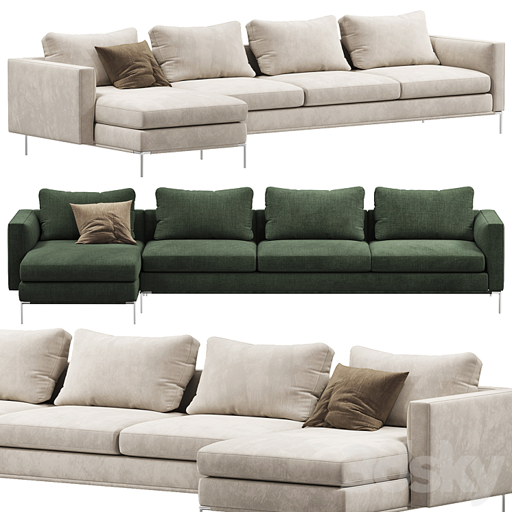 Icon sofa by Flou - Sofa - 3D model
