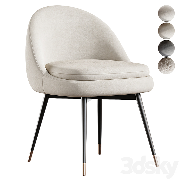 Sendai dining chair by Minotti - Chair - 3D model