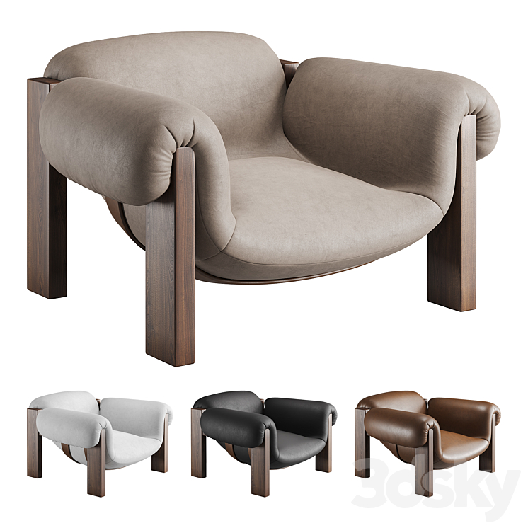 Samena Chair - Arm chair - 3D model