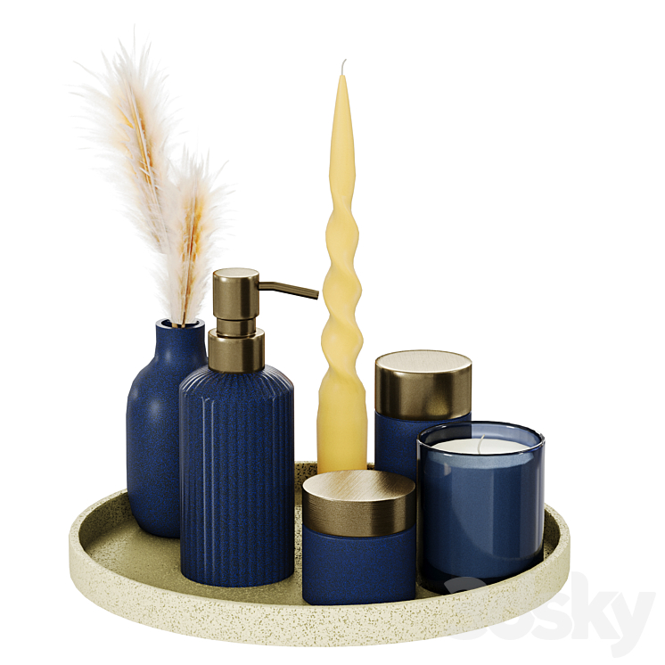 N5 Blue Rituals: Bathroom Decor Set - Bathroom accessories - 3D model