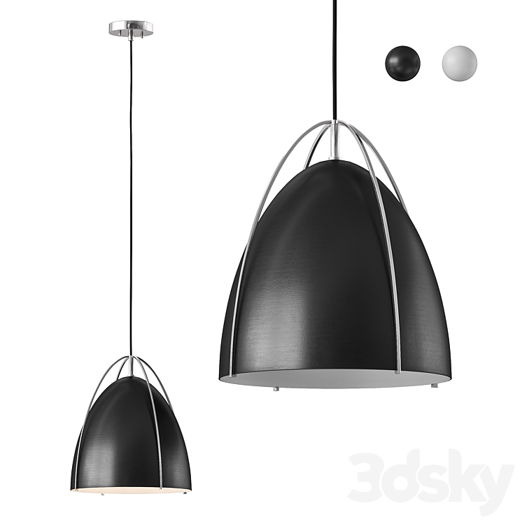Tate Metal Pendant by Pottery Barn - Pendant light - 3D model