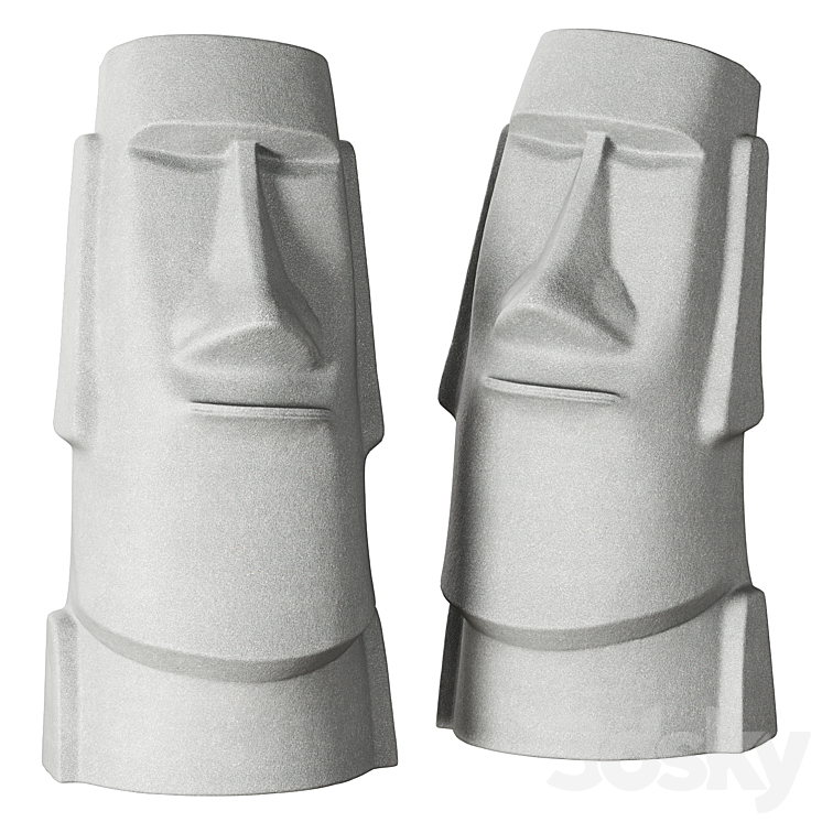 Moai garden sculpture - Sculpture - 3D model
