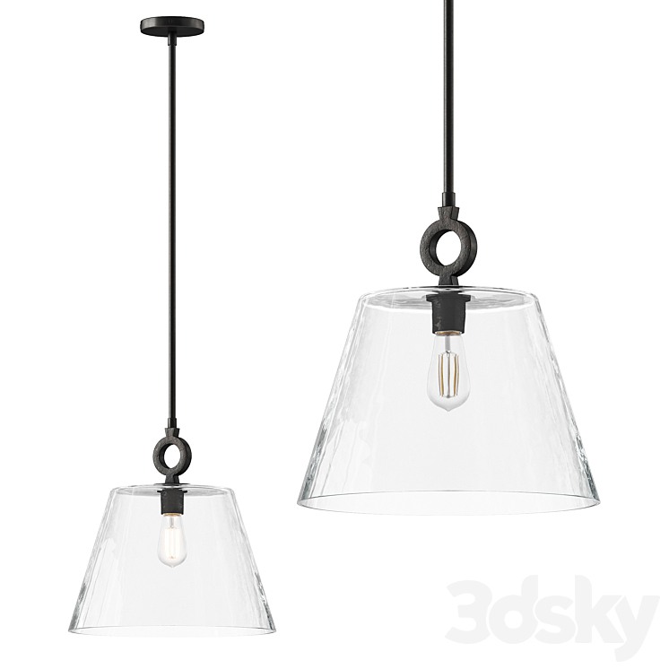 Easton Forged-Iron Pendant by Pottery Barn - Pendant light - 3D model