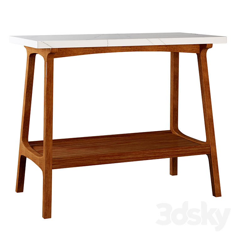 Reeve Mid-Century Marble Side Table - Table - 3D model