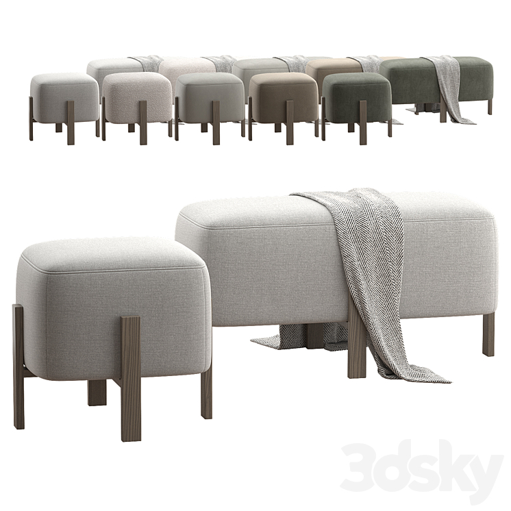 Pouf Bench Emmy - Other soft seating - 3D model