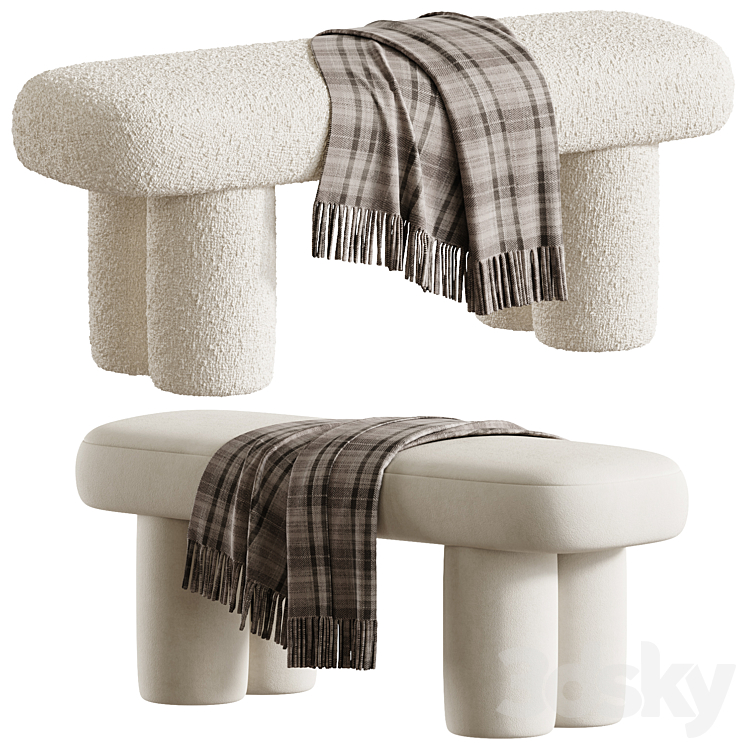 Boucle bench - Other soft seating - 3D model