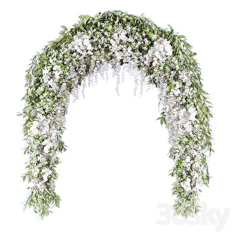Wedding arch 013 - Outdoor - 3D model