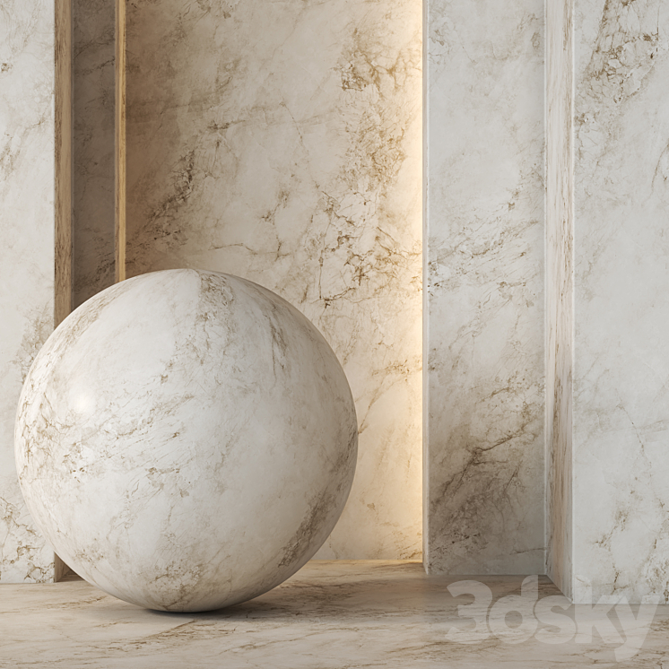 Travertine Texture 4K - Seamless - Stone - 3D model