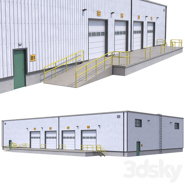 Warehouse Building - Building - 3D model