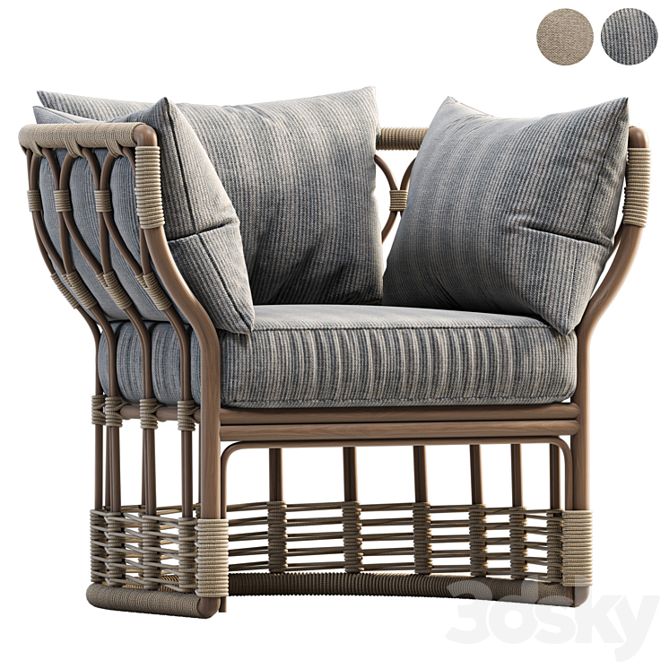Tulum Lounge Chair - Arm chair - 3D model