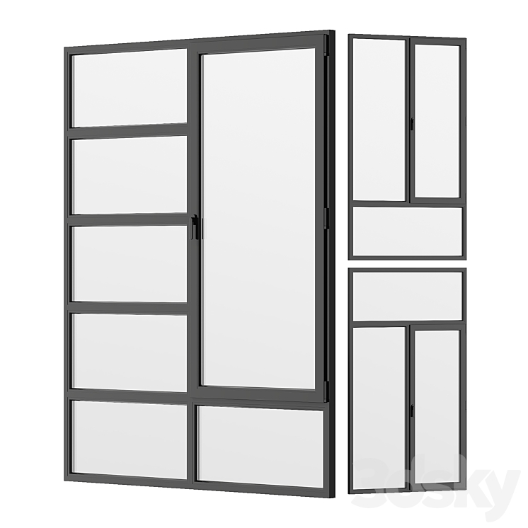 Panoramic uPVC windows and partitions for facades - Windows - 3D model