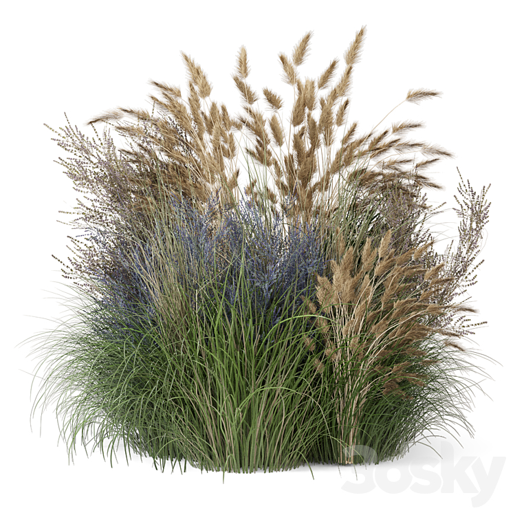 Outdoor Plants Bush_Bush Set 3859 - Bush - 3D model