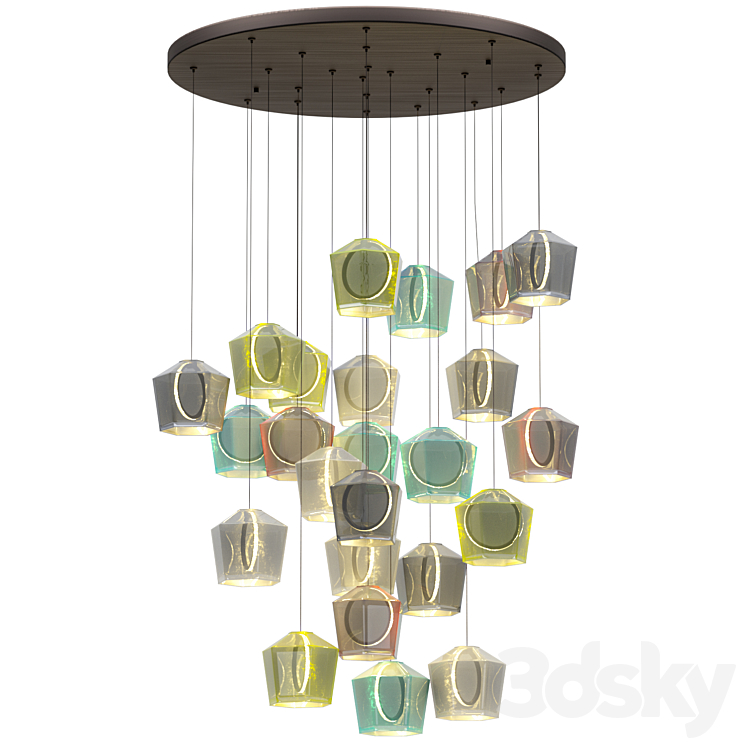 Lightstar Caramello LED cascading ceiling chandelier - Pendant light ...