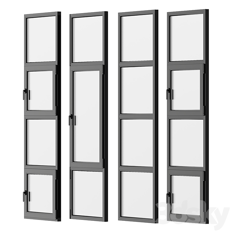 Panoramic uPVC windows and partitions for facades - Windows - 3D model