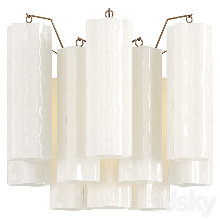 Wall lamp Talbot with white glass - Wall light - 3D model