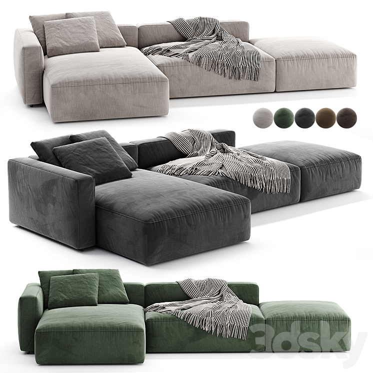 Bari Sofa By Costabella 2 - Sofa - 3D model