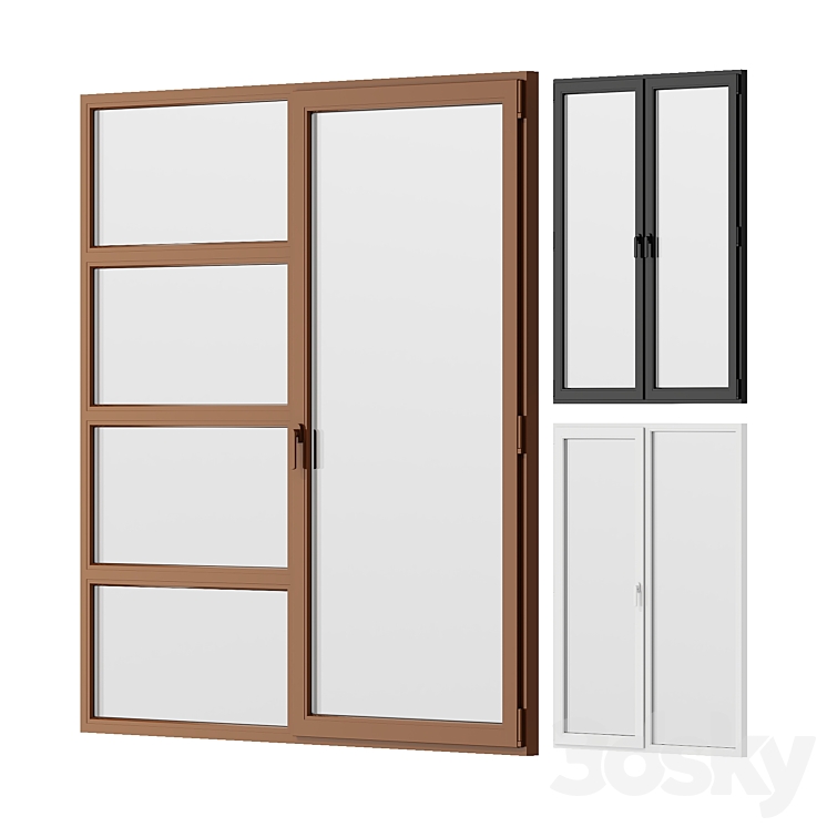 Panoramic uPVC windows doors and partitions for facades - Windows - 3D ...