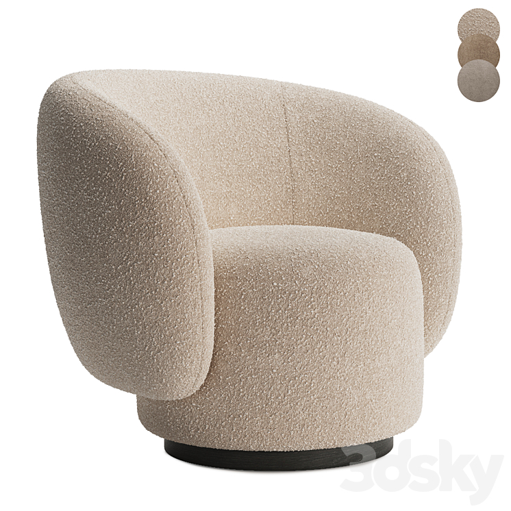 RH Caite Swivel Chair - Arm chair - 3D model