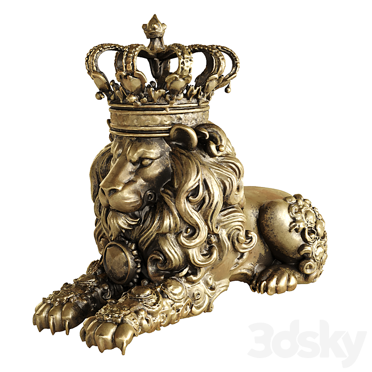 lion statues 7 - Sculpture - 3D model