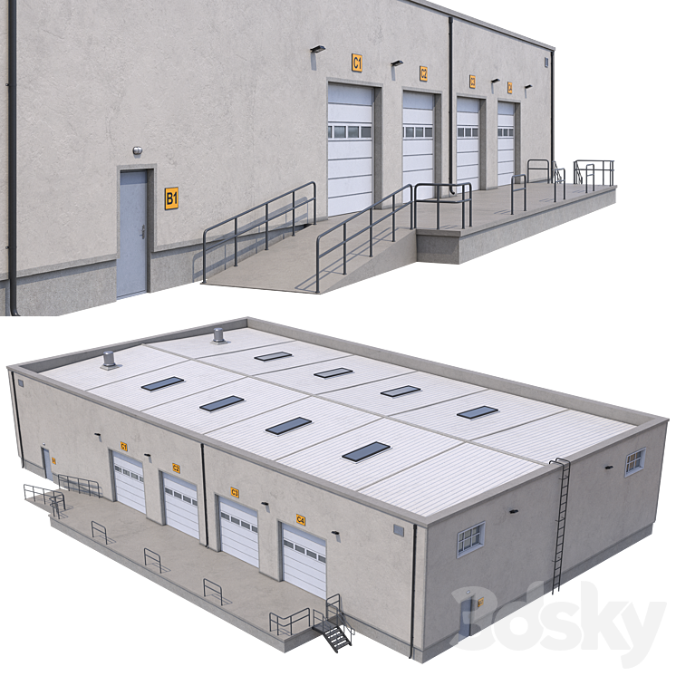 Warehouse Building - Building - 3D model