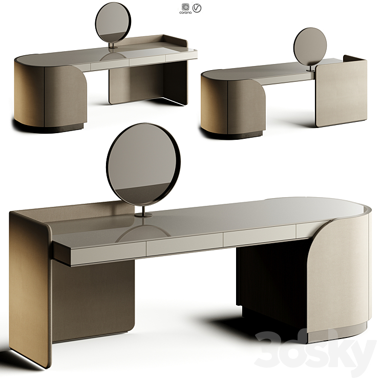 Capital Collection DUNA L Writing Desks With Mirror - Dressing table ...