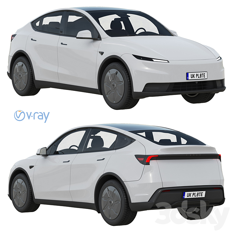 Tesla Model Y Standard 2026 - Ground Transport - 3D model