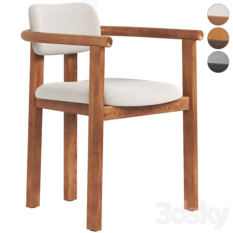 Cora Oak Dining Chair - Chair - 3D model
