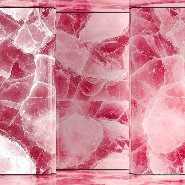 Luminous onyx seamless texture with veins - Stone - 3D model