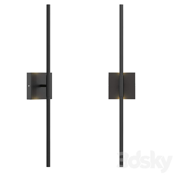 Trace Black LED Modern Wall Light - Wall light - 3D model
