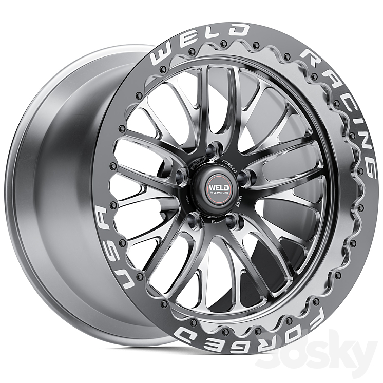 Weld Racing S82 Beadlock Wheel - Ground Transport - 3D model