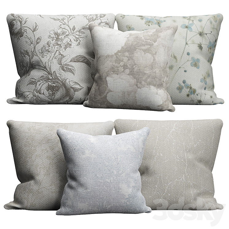 Decorative Pillows set 09 - Pillows - 3D model