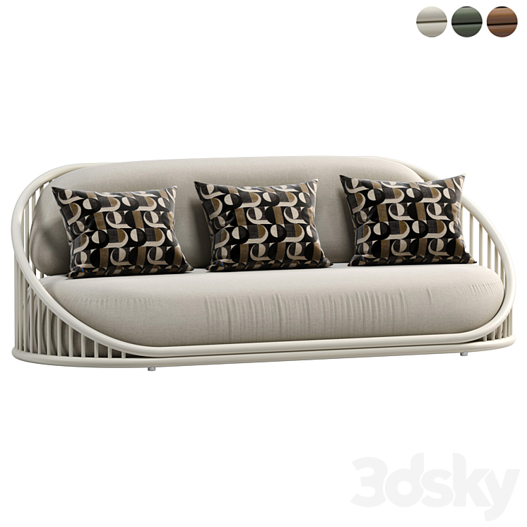 EXPORMIM CASK 3 seater - Sofa - 3D model