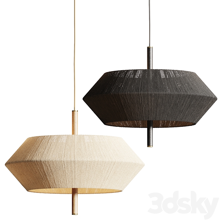 Totora Natural Oak Pendant Light - Pendant light - 3D model